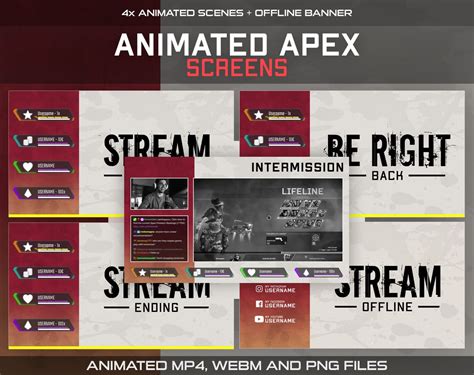 Animated Apex Twitch Overlay Package For Apex Streamers Etsy