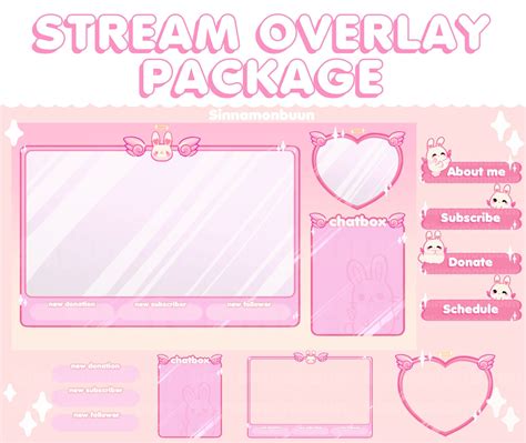 Twitch Streaming Setup Game Streaming Overlays Cute Kawaii App Icon Design Cute Bunny