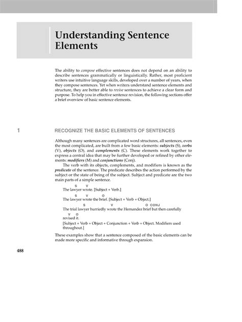 Fillable Online Understanding Sentence Elements Fax Email Print Pdffiller