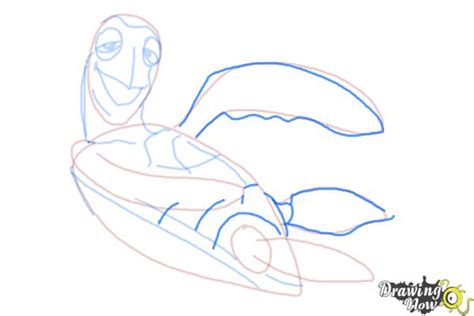 How To Draw Crush From Finding Nemo DrawingNow