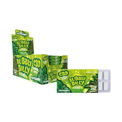 Bubbly Billy Buds Mint Flavored Chewing Gum 17mg Cbd House Of Smart