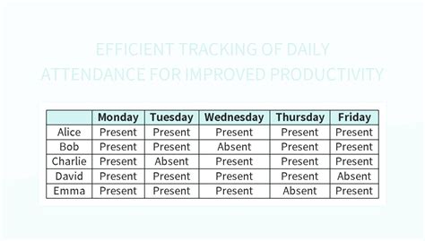 Free Daily Attendance Management Templates For Google Sheets And Microsoft Excel Slidesdocs