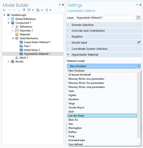 Nonlinear Structural Materials Module Updates Comsol® 60 Release Highlights
