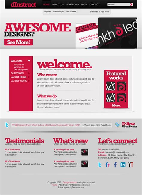Best Photoshop Web Design Tutorials Web Design Tutorials