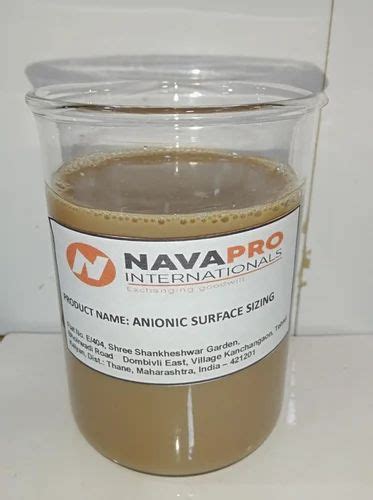Yellow 4 5ph Anionic Surface Sizing For Paper Manufacturing Liquid At Best Price In Dombivli