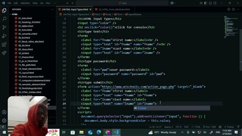 24 Html Input Types Explained Text Email Password Number And More Youtube