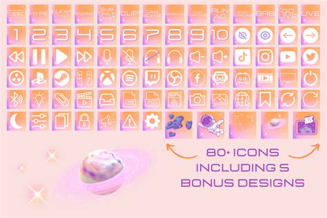 Sherbert Galaxy Stream Deck Icons Streamer Twitch Discord