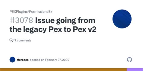 Issue Going From The Legacy Pex To Pex V2 · Issue 3078 · Pexplugins Permissionsex · Github