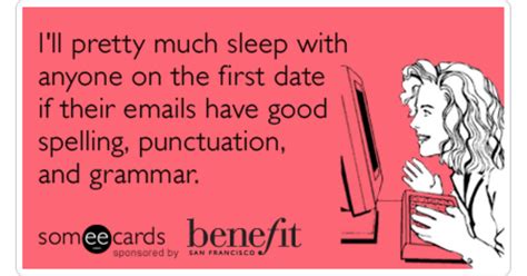 Grammar Spelling Sex Benefit Cosmetics Funny Ecard Benefit Cosmetics Ecard