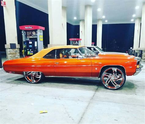 Custom Orange Donk Car Pimped Out Classic