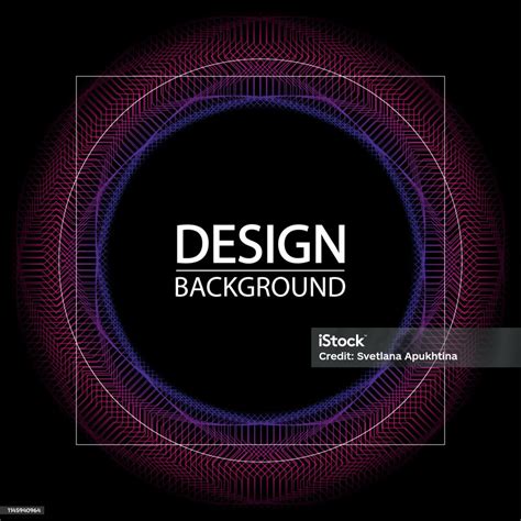 동적 원과 추상 기하학적 배경입니다 창조적 인 라인 아트 0명에 대한 스톡 벡터 아트 및 기타 이미지 0명 개념 검은색