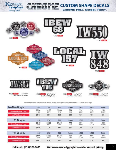 Custom Shape Decals Kennedy Graphics