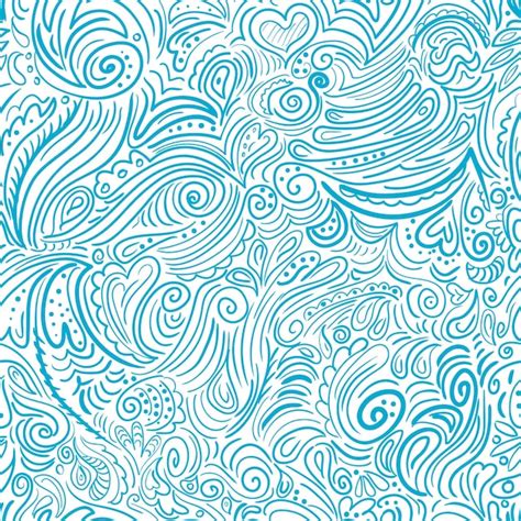Premium Vector Seamless Pattern Blue Background Marine Themex9