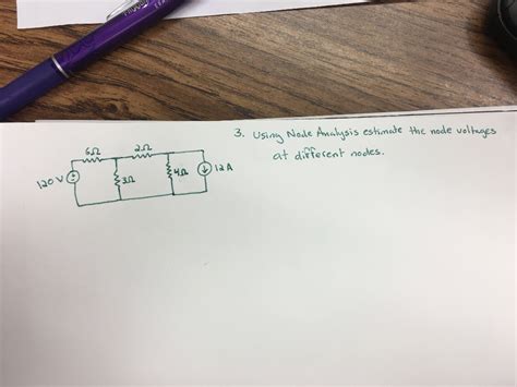 Solved 3 Using NODE ANALYSIS Estimate The Node Voltages At Chegg Com
