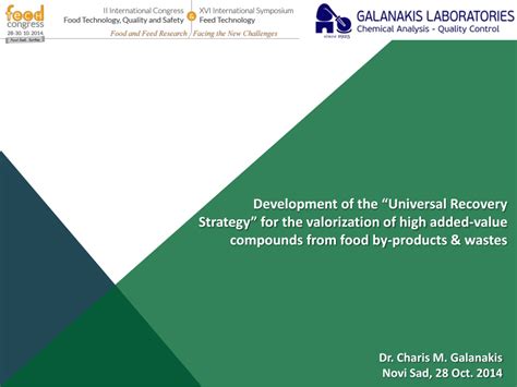 Pdf Development Of The “universal Recovery Strategy” For The Valorization Of High Added Value