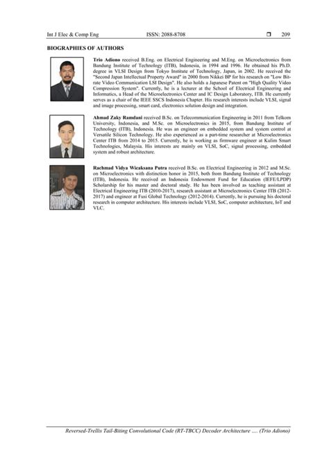 Reversed Trellis Tail Biting Convolutional Code Rt Tbcc Decoder Architecture Design For Lte Pdf