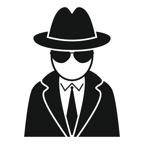 Secret Agent Icon Simple Vector Call Person 15154439 Vector Art At
