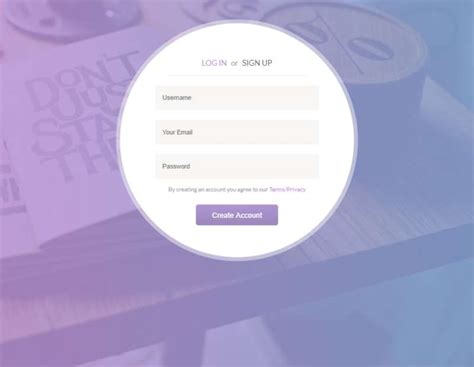 注册表单代码，高端大气的注册表单页面模板html 17素材网