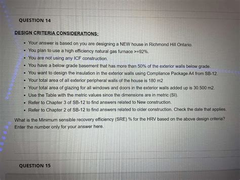 Solved Question 20 Design Criteria Considerations Your