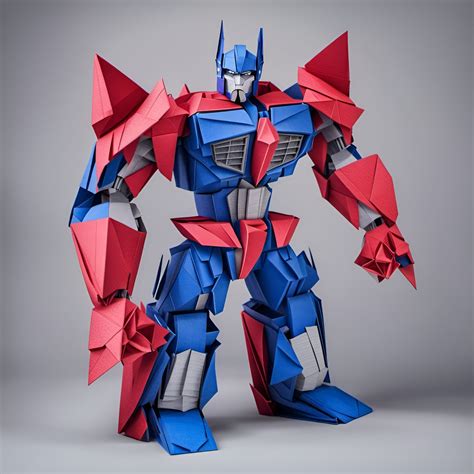 Origami Sculpture Of Optimus Prime Ai Generated Artwork Nightcafe