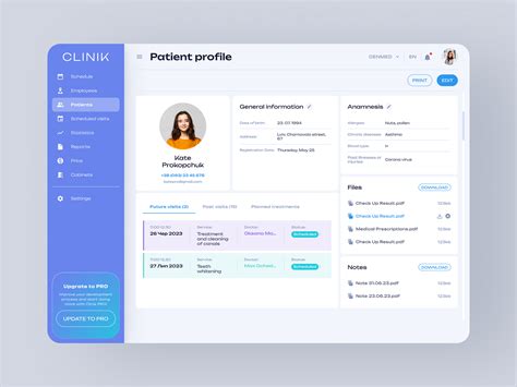 Patient Profile Dashboard Medical Web App In 2025 Web App Design Medical Website Design