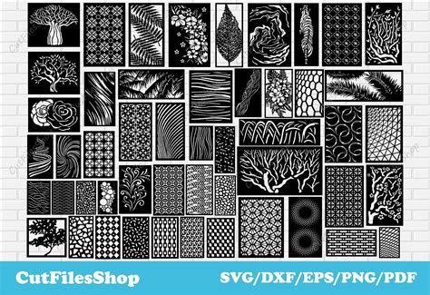 Dxf Panels For Laser Cutting Cnc Plasma Cut Files Wall Panel Dxf Svg For Vinyl Cutting Free