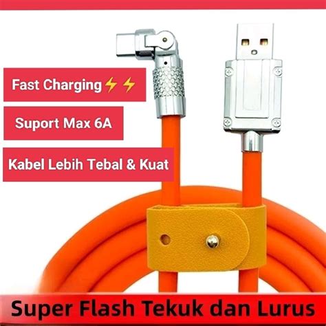 Jual Kabel Data Kabel Cas Putar Fleksibel Derajat Fast Charging Premium Quality Shopee