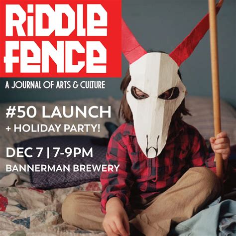 Riddle Fence 50th Issue Launch Party Riddle Fence