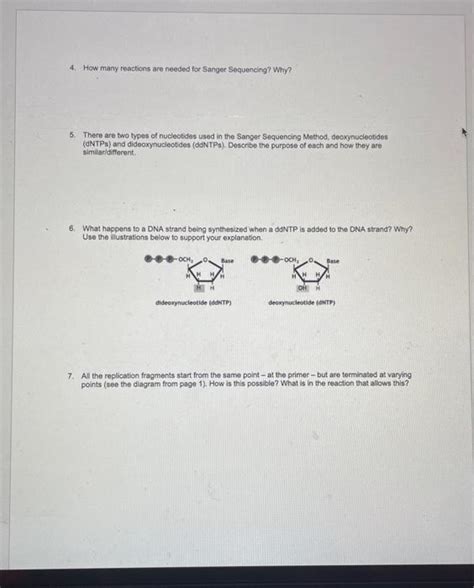 Solved 4 How Many Reactions Are Needed For Sanger