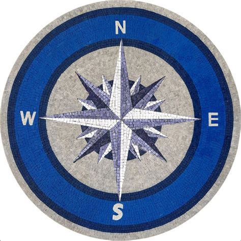 Marble Compass Mosaic Tile Custom Mosaic Tile Design I Imosaicart Geometric Mosaics
