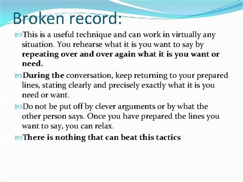 Assertiveness Techniques Basic Assertive Rights 1 The Right