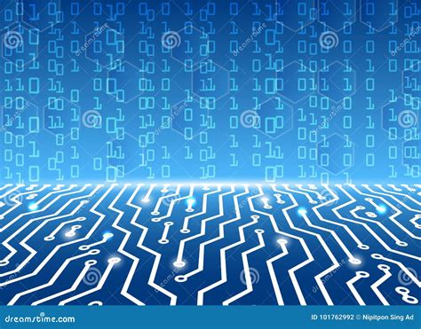 High Tech Circuit Board Background Abstract Technology Background Vector Illustration