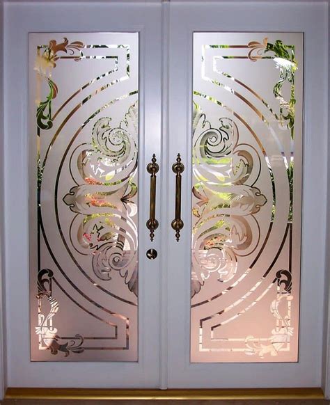 Modern Glass Etching Designs For Doors Glass Door Ideas