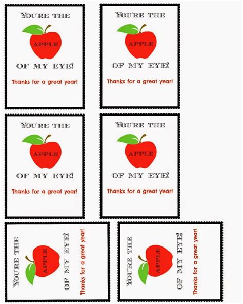 Apple Teacher Or Classmate Appreciation T With Free Printable And A Giveaway I Dig Pinterest