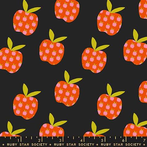 Fabric Ruby Star Society Mystic Fable Apples Paper And String