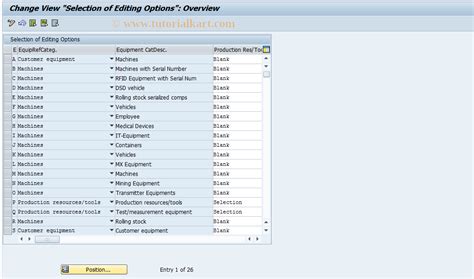 OIEG SAP Tcode Editing Types