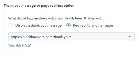 How To Redirect Hubspot Forms To Thank You Pages Blackhawk
