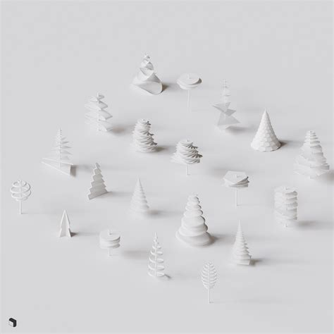 3d Model Physical Model Trees 2 Toffu Co