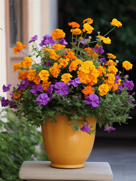 10 Marigold Planter Ideas With Pictures To Inspire You Patio Flower Pots Patio Flowers