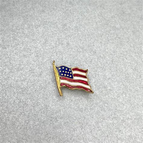 Us Flag Cross Lapel Pin Etsy