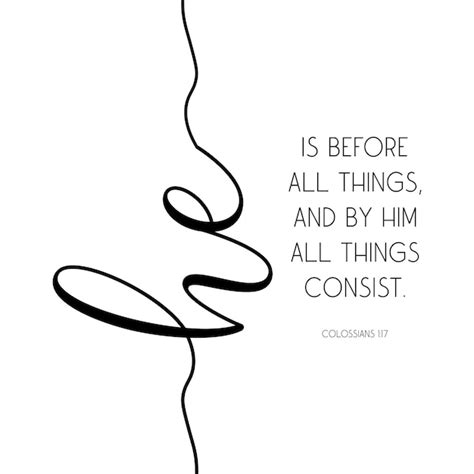 Premium Vector Bible Verse Colossians 1 17 Christian Print Bible