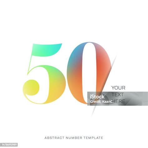 그라데이션 색상 추상 번호 템플릿입니다 기념일 번호 템플릿 격리 기념일 아이콘 레이블 기념일 기호 벡터 스톡 일러스트 레이 션 50에 대한 스톡 벡터 아트 및 기타 이미지