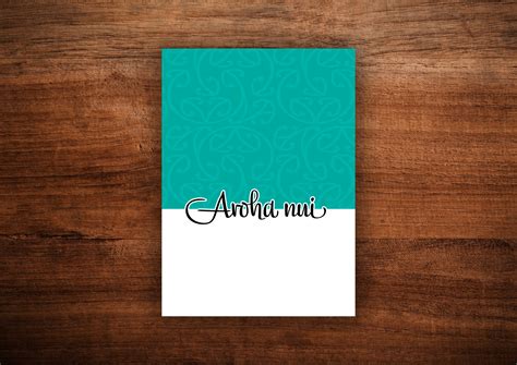 Aroha Nui Kikorangi Me Ma Te Reo Māori Greeting Cards