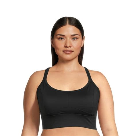Avia Womens Plus Size Low Impact Corset Seamed Sports Bra