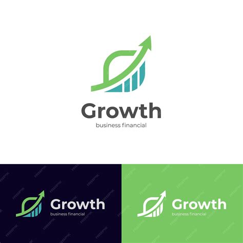 Premium Vector Financial Growth Up Logo Icon Design With Leaf And