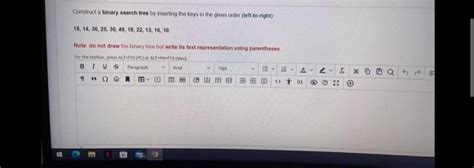 Solved Construct A Binary Search Tree By Inserting The Ways