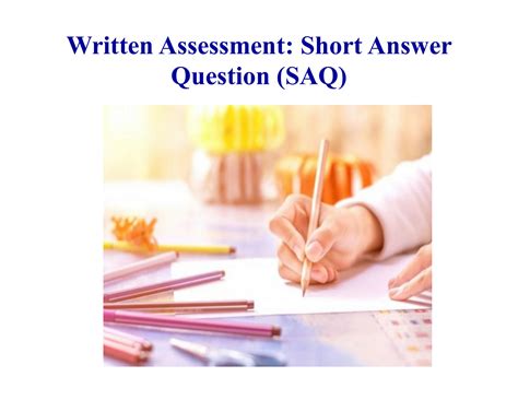 Solution Written Assessment And Short Answer Question Formulation