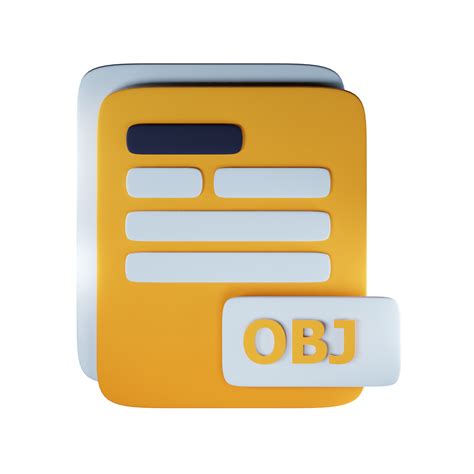 3d Obj File Extension Document Illustration Concept Icon 23741774 Png