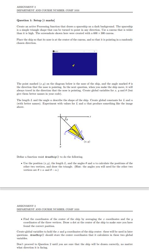 Assignment 2 Department And Course Number Comp 1010