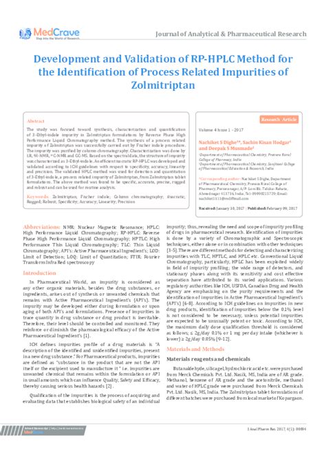 pdf development and validation of rp hplc method for the